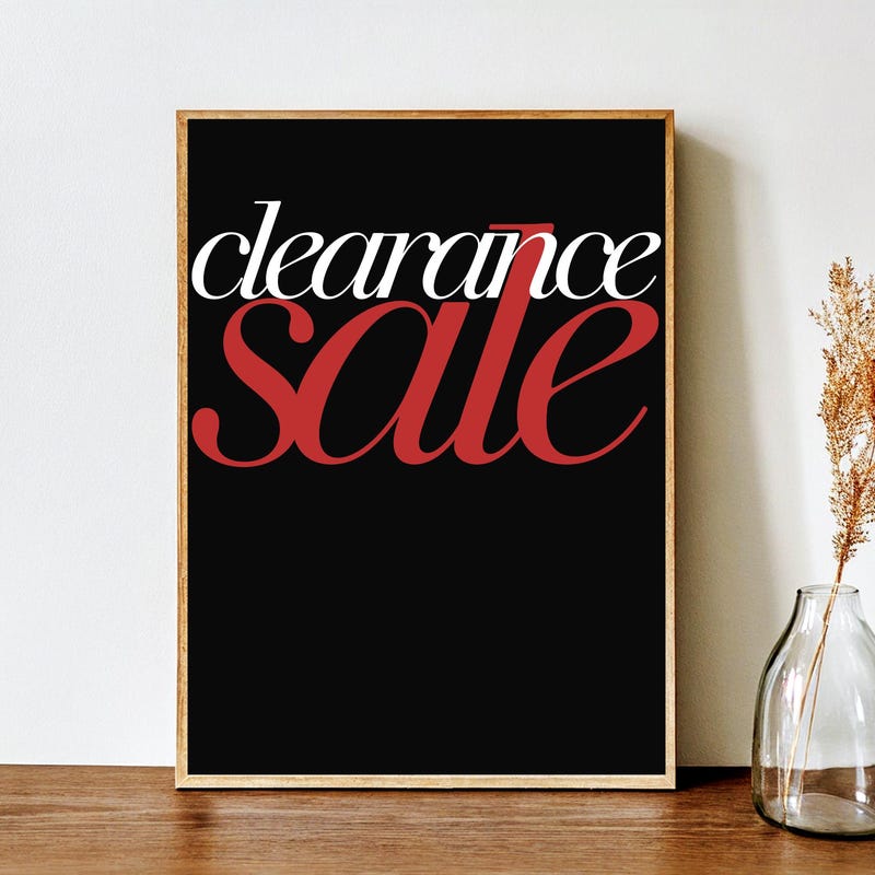 Clearance Sale Sign - Etsy