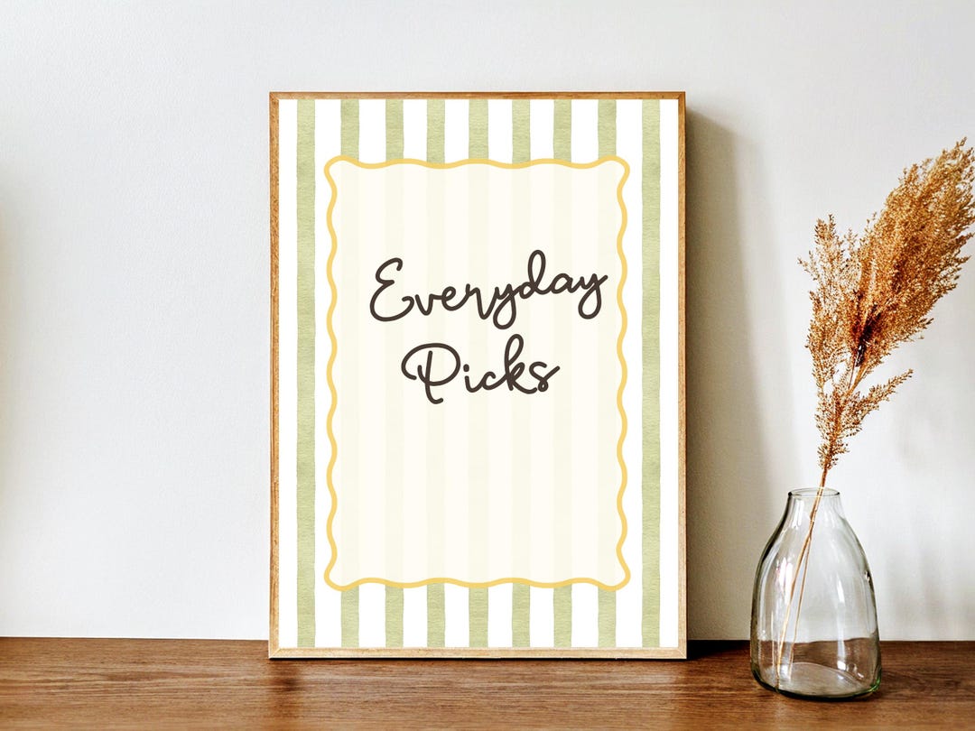 Printable Everyday Picks Sign Download, Vintage Store Promotion Poster ...