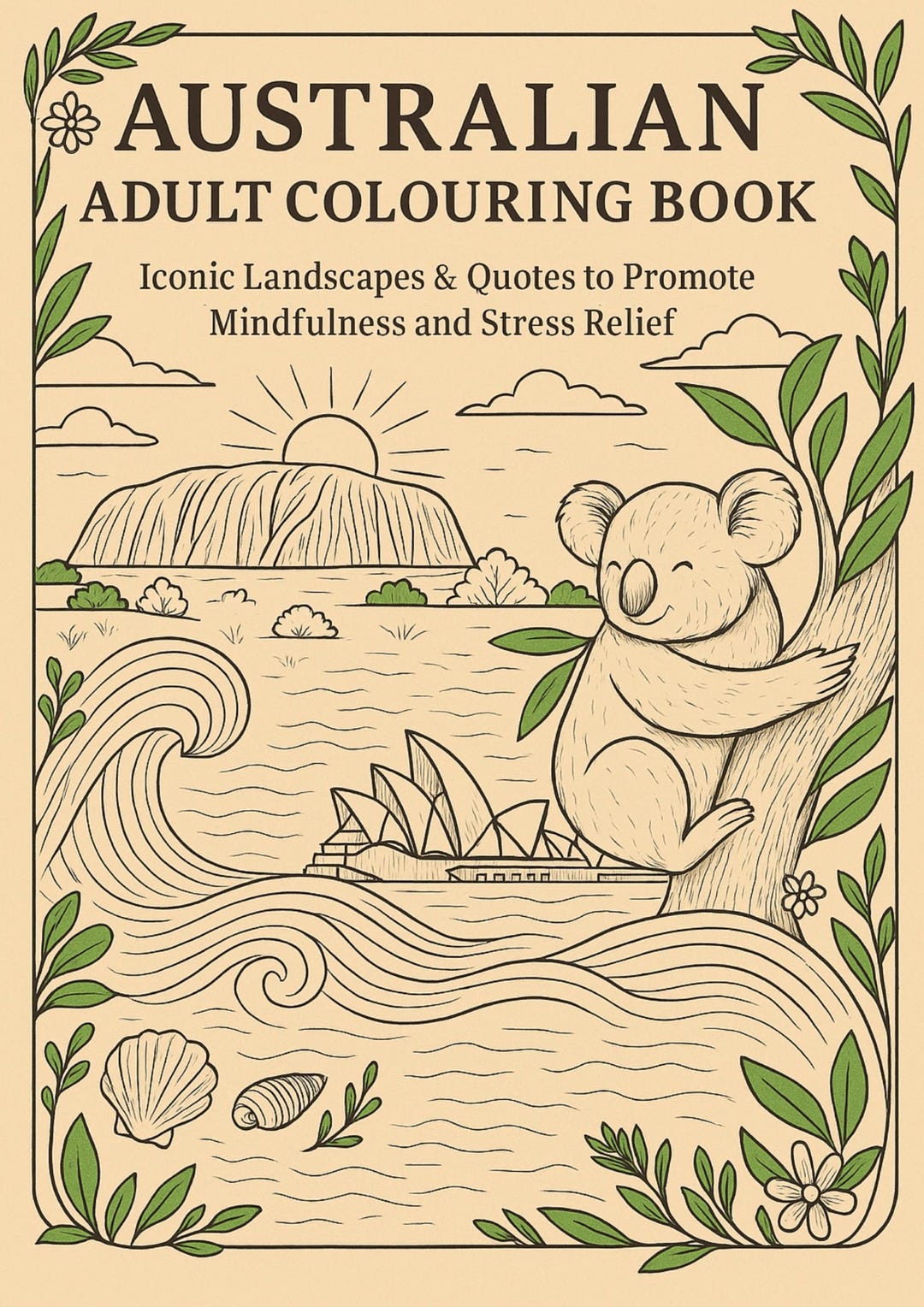Printable Australian Adult Colouring Book: Iconic Landscapes & Quotes ...