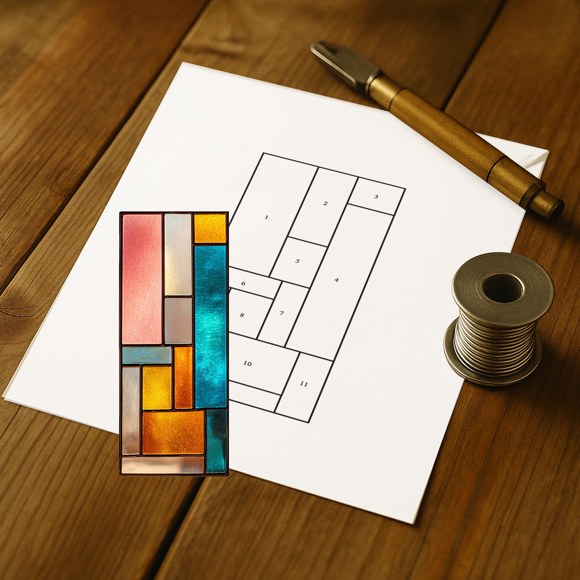 Digital Download Geometric Stained Glass Pattern, Stained Glass Flower ...