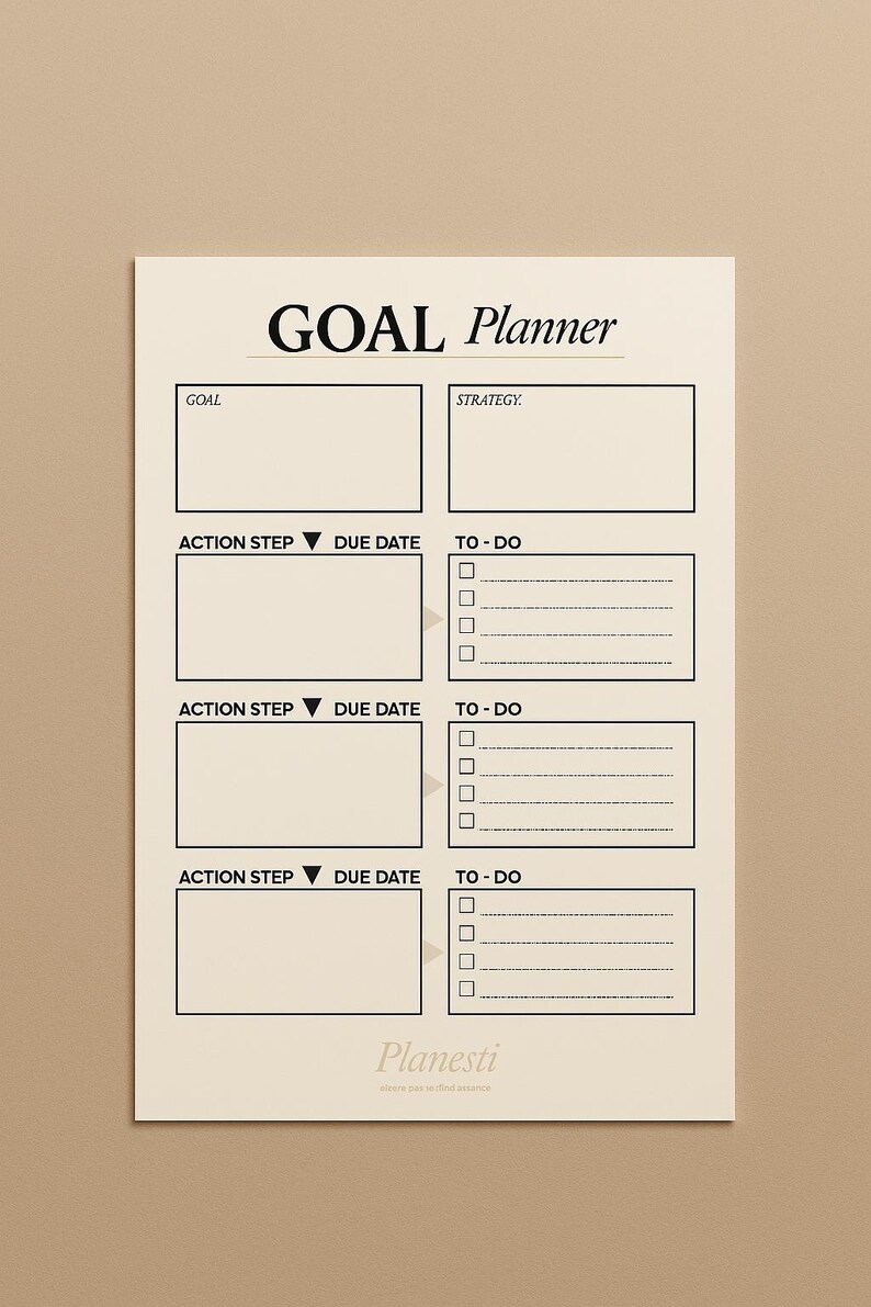 Minimalist Goal Planner: Productivity & Business Planner (digital ...