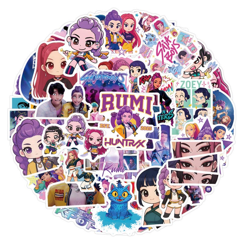 Kpop demon hunters luggage stickers - Etsy Italia
