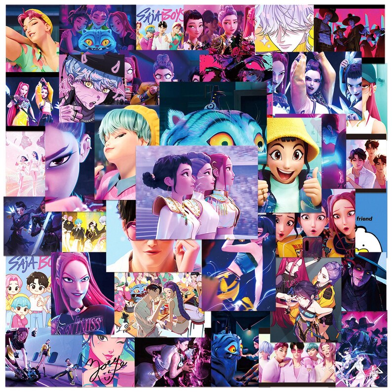 50pcs K-pop Demon Hunters Girl Group Stickers, Cute Waterproof Stickers ...