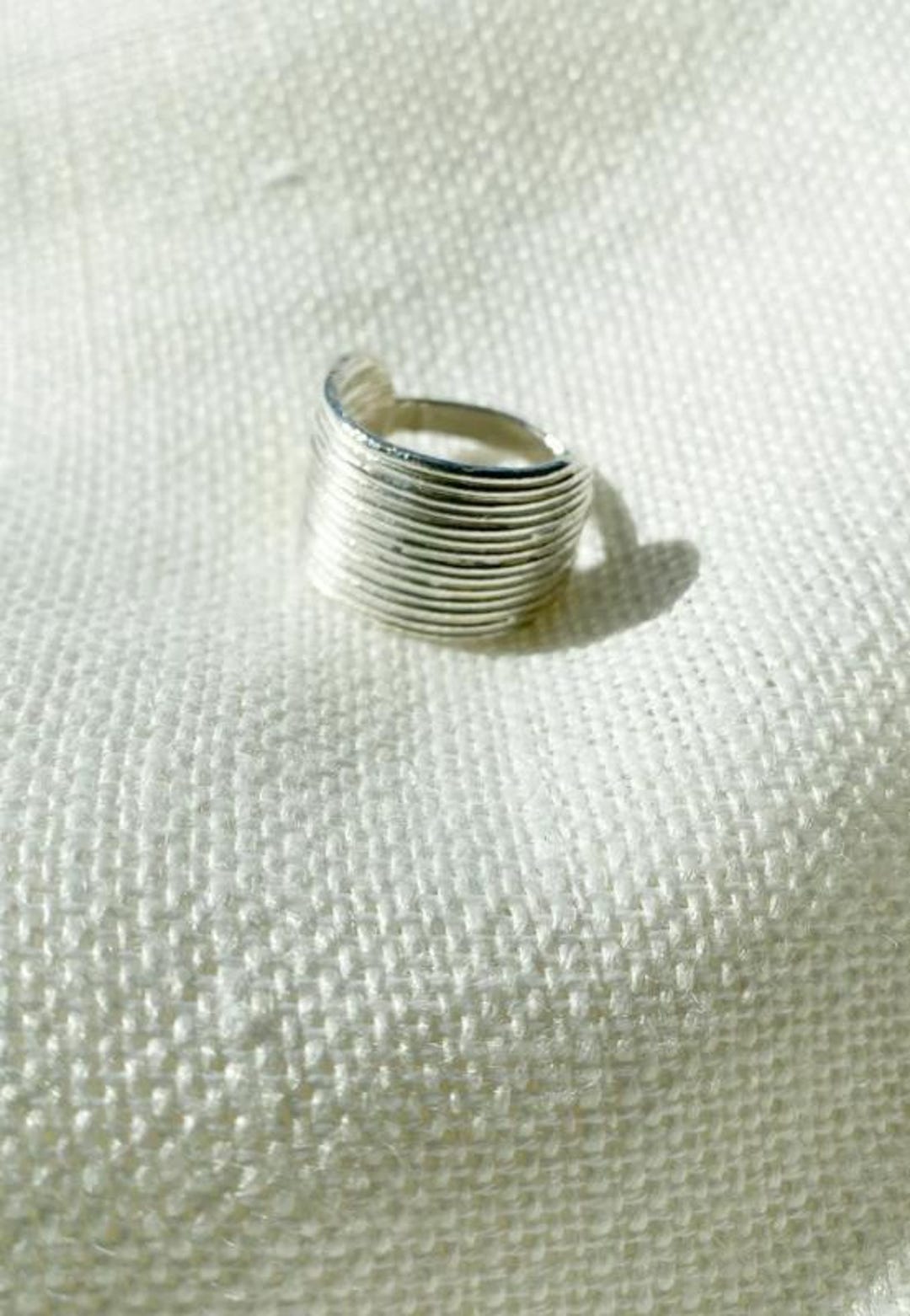 Minimal Silver Coil Ring | Silver Wrap Band | Handmade Modern Jewelry ...