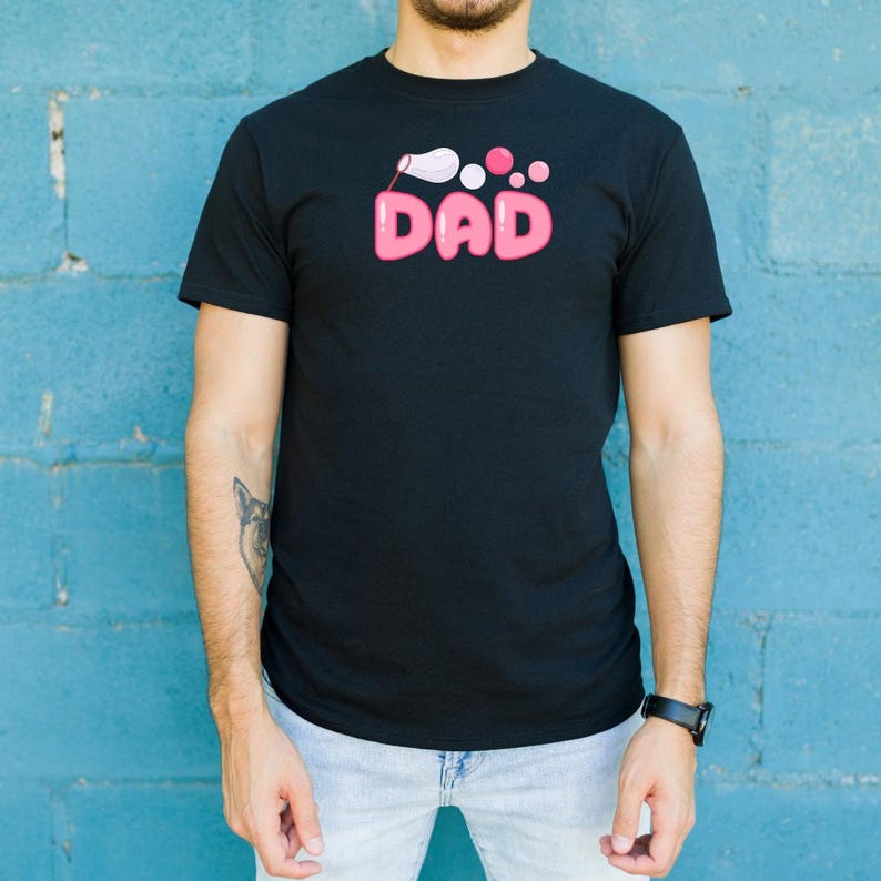 Daddy Bubble Letters SVG PNG – Cute Pink Bubble Font Design for Dad ...