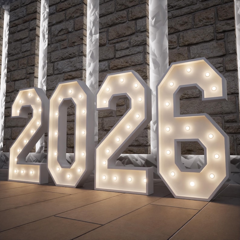 GRAD Marquee Letters 3.6ft 3ft LED Light Up, Graduation Party Decor ...