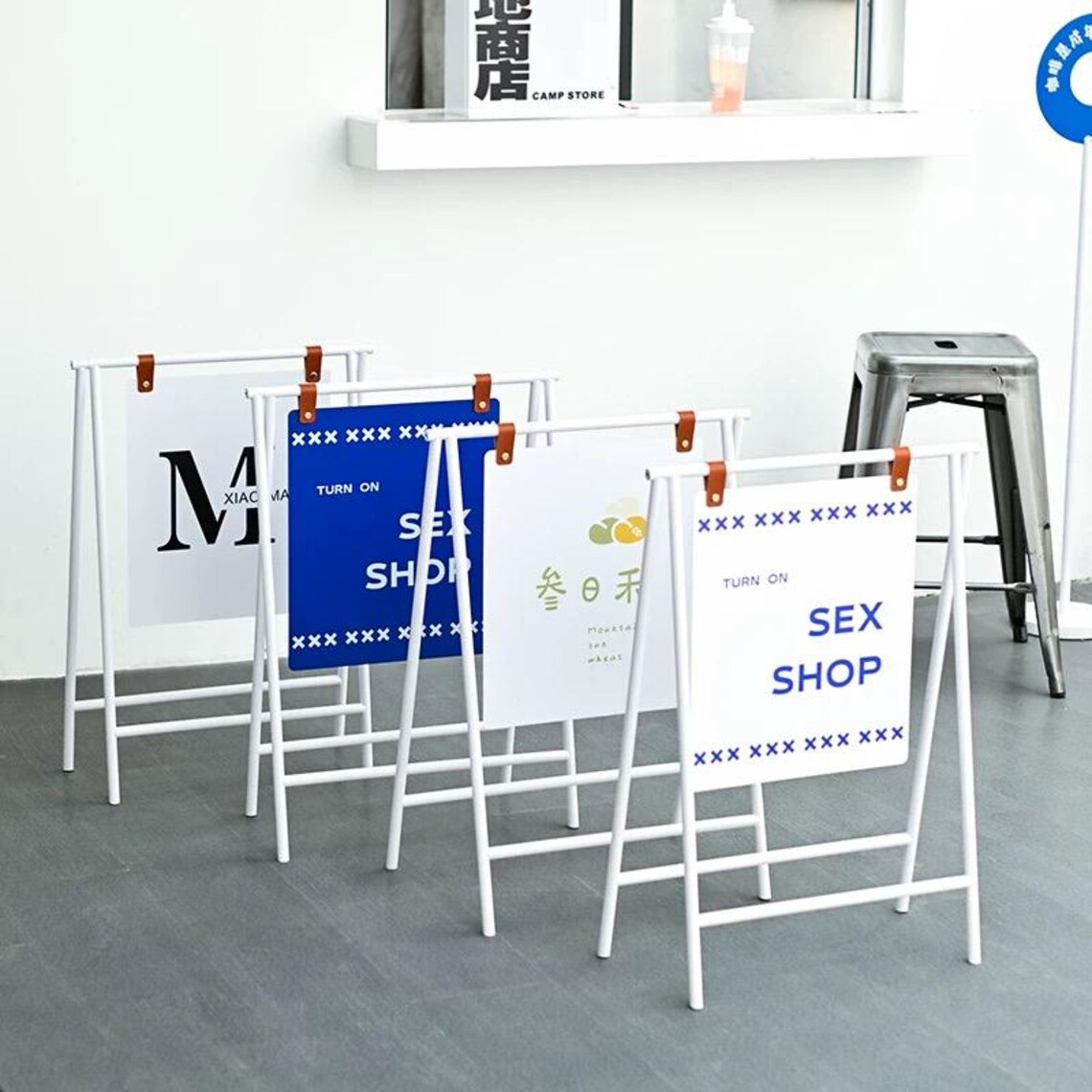 Commercial A-frame Sandwich Board Outdoor Menu Sign Stand Weatherproof ...