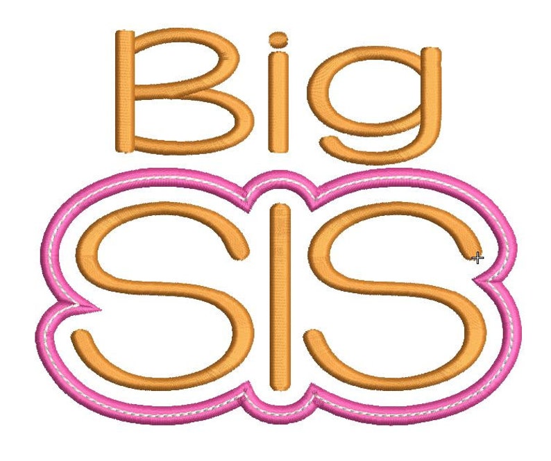 Big Sis Sister Applique Design INSTANT DOWNLOAD - Etsy