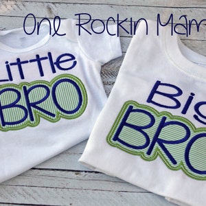 Little Brother Bro Applique Design - INSTANT DOWNLOAD - Etsy