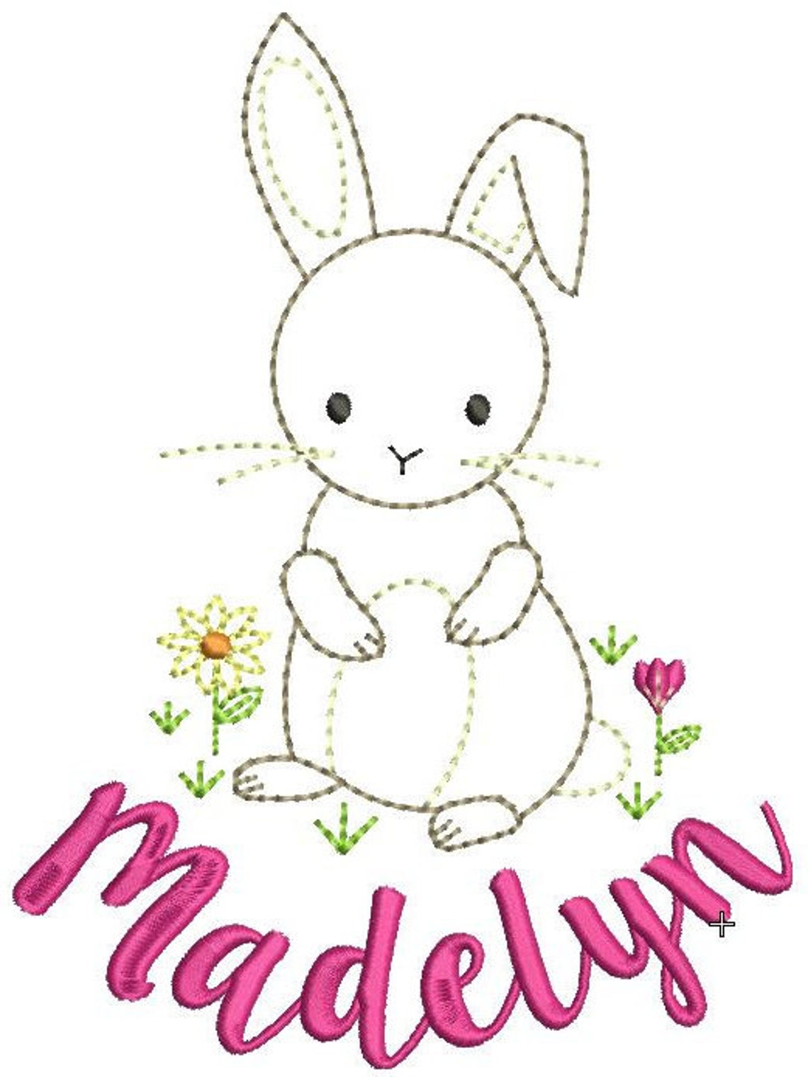 Simple Bunny Embroidery Design INSTANT DOWNLOAD | Etsy