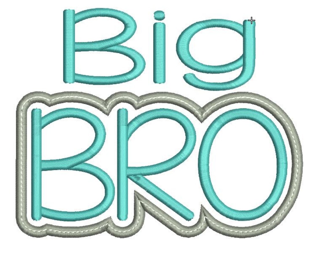 Big Bro Brother Applique Design - INSTANT DOWNLOAD - Etsy