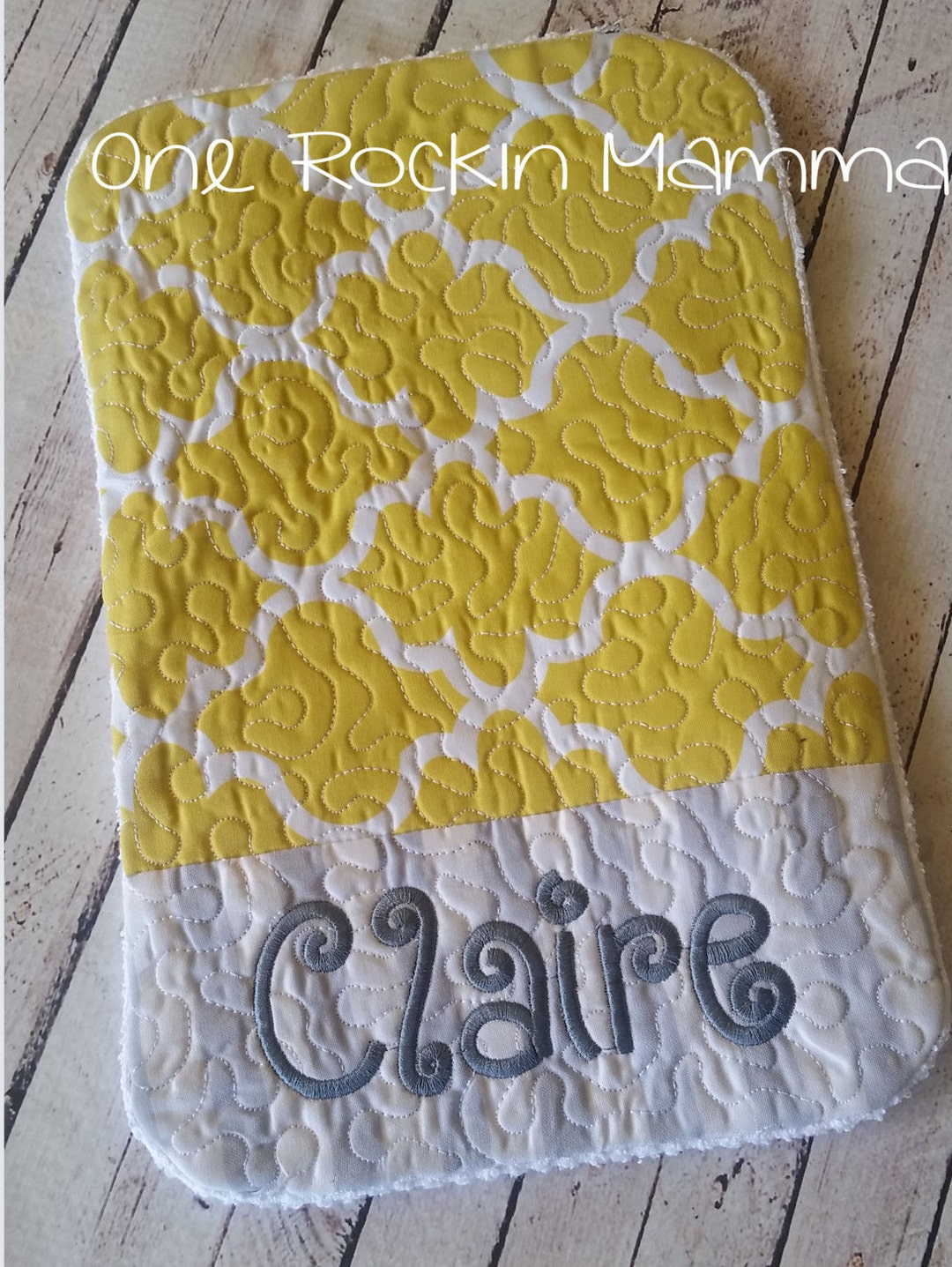 7x11, 7x12, 8x12, 8x14 Quilted Rectangle Burp Cloth in the Hoop ...