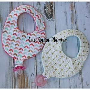 8x14 ( 200mm X 360mm) Quilted Pacifier Binky Paci Bib -in the Hoop ...