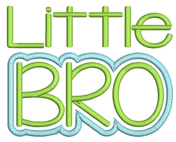 Little Brother Bro Applique Design INSTANT DOWNLOAD | Etsy