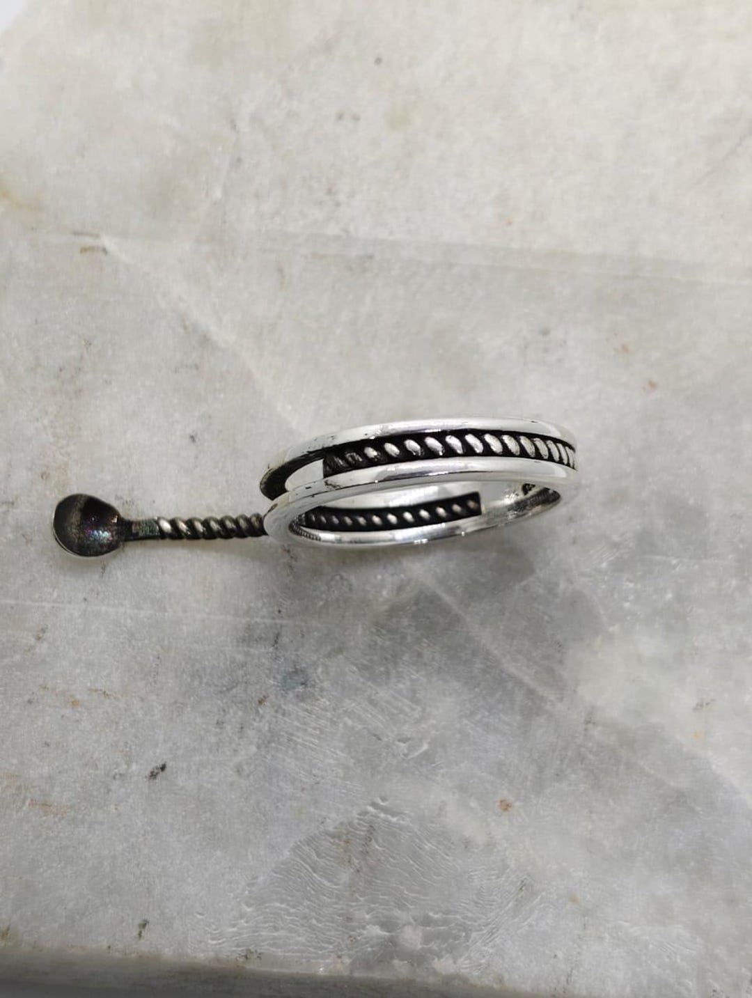 Bump Ring, Silver Plating Sphere Ring With Decorative Element, Cute ...