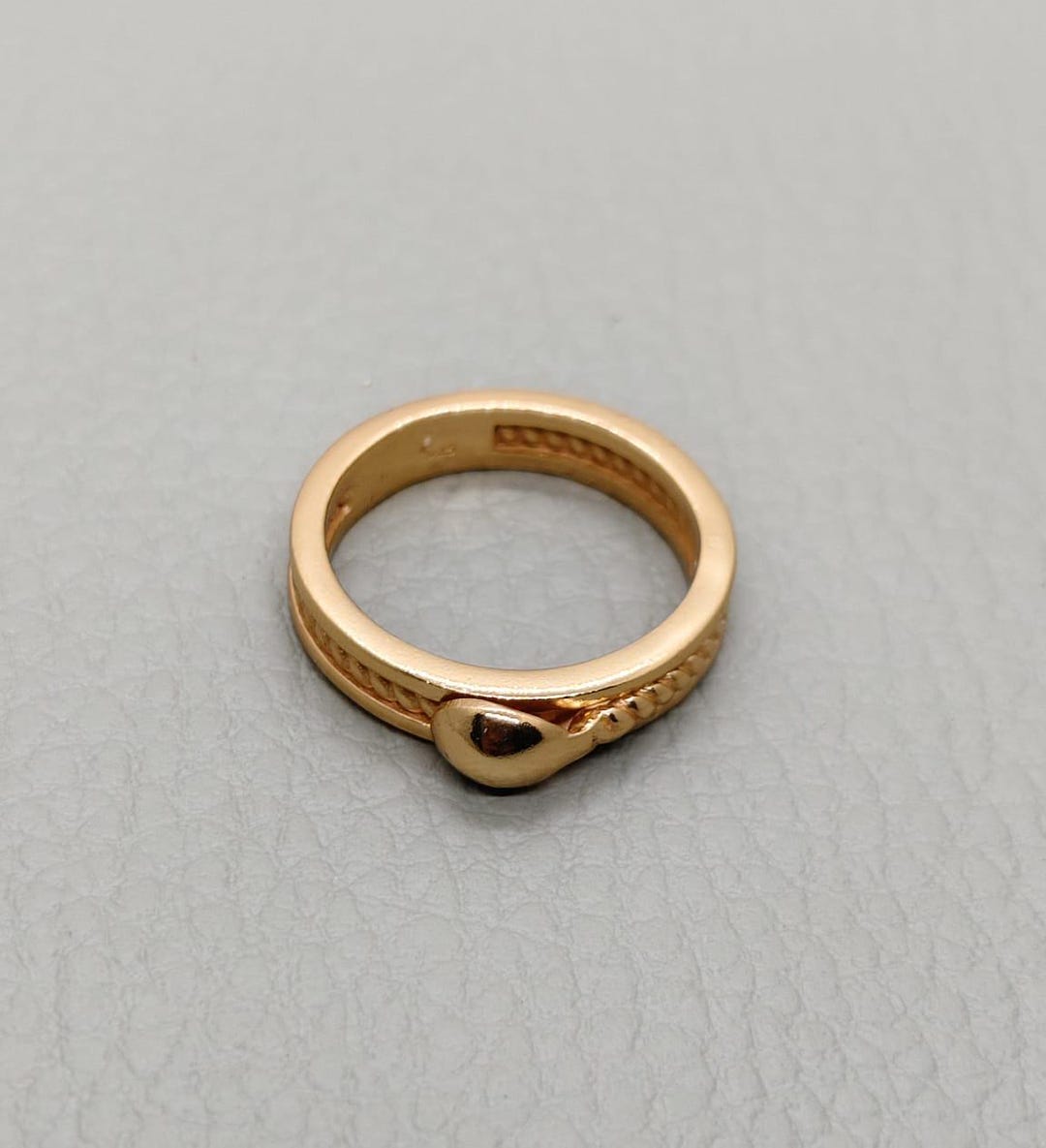 Bump Ring, 14k Rose Gold, Sphere Ring With Decorative Element, Cute ...
