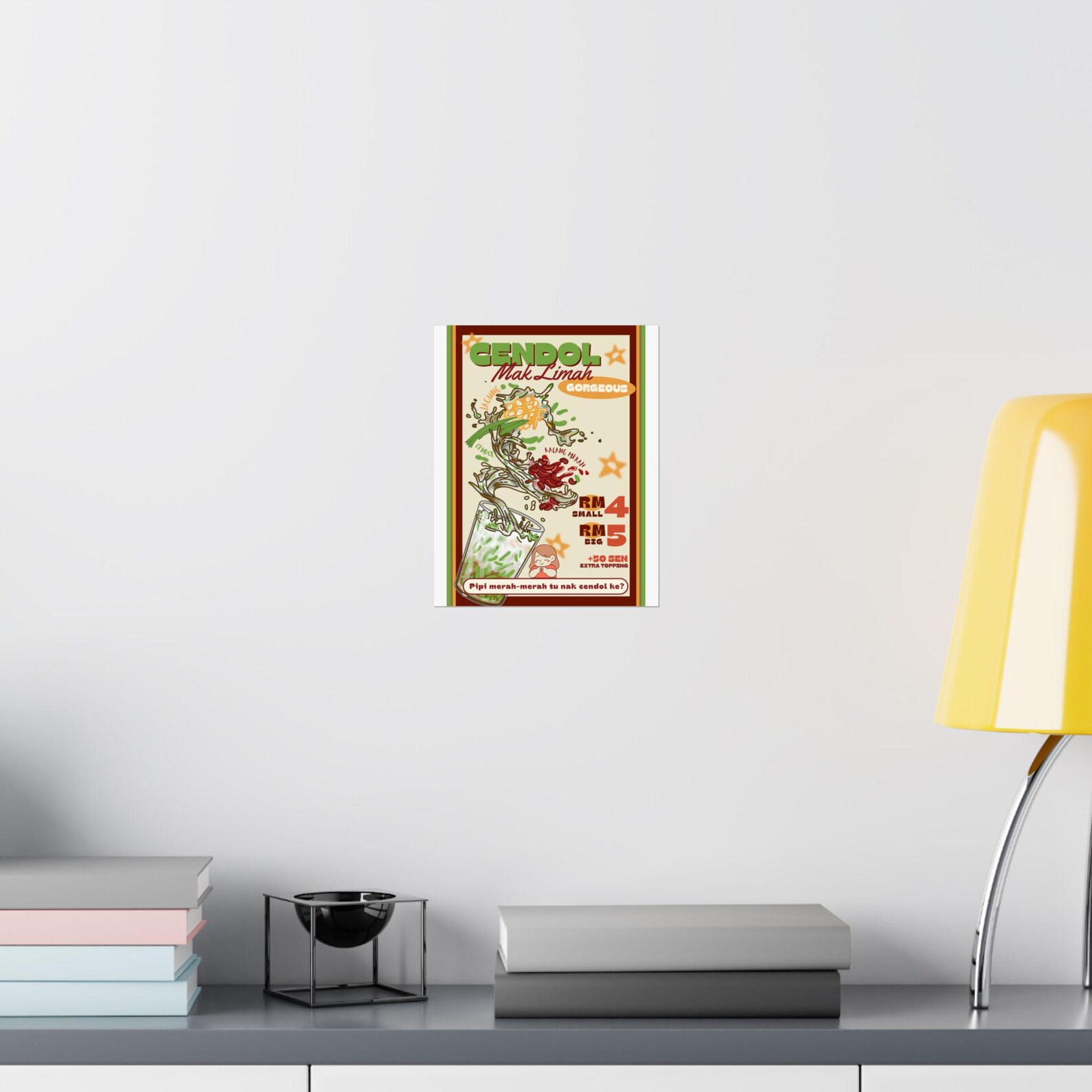 Retro Hand Drawn Malaysian Cendol Poster - Etsy