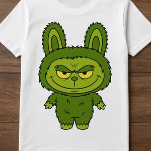 The Grinch, Labubu Style, Christmas Clipart, Digital Download - Etsy