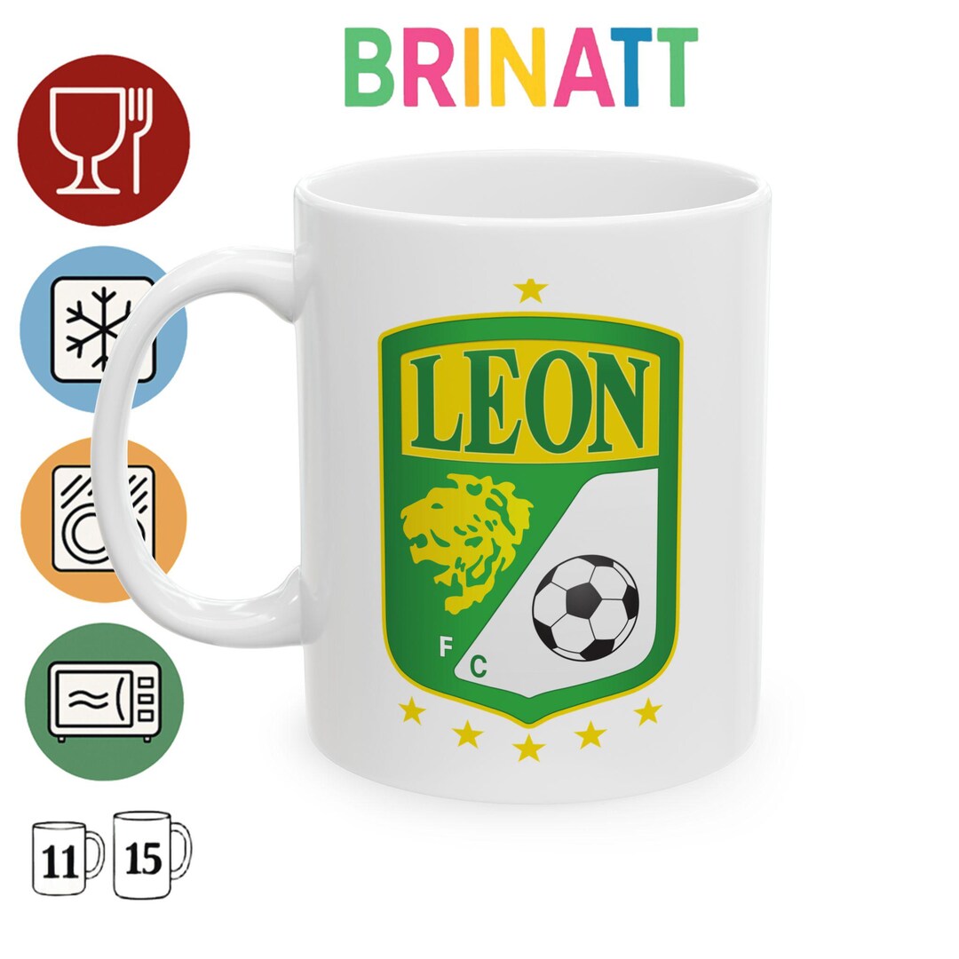 Ceramic Mug - Club Leon - Mexican - Soccer - Liga MX - Funny Coffee ...