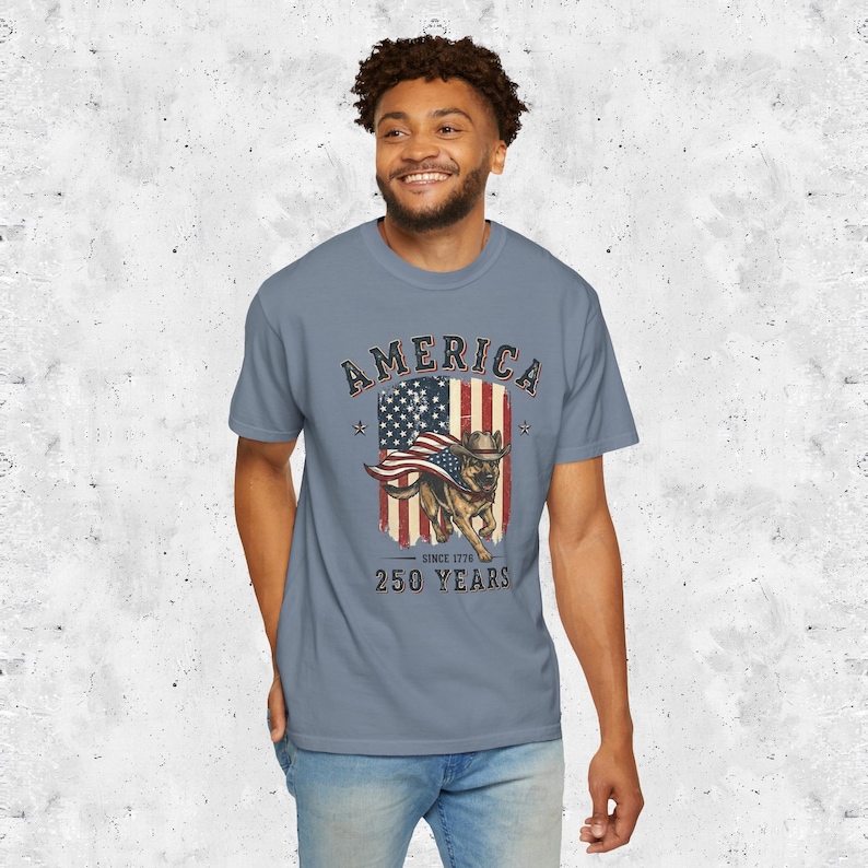 USA 250th Anniversary German Shepherd Shirt | Semiquincentennial GSD ...