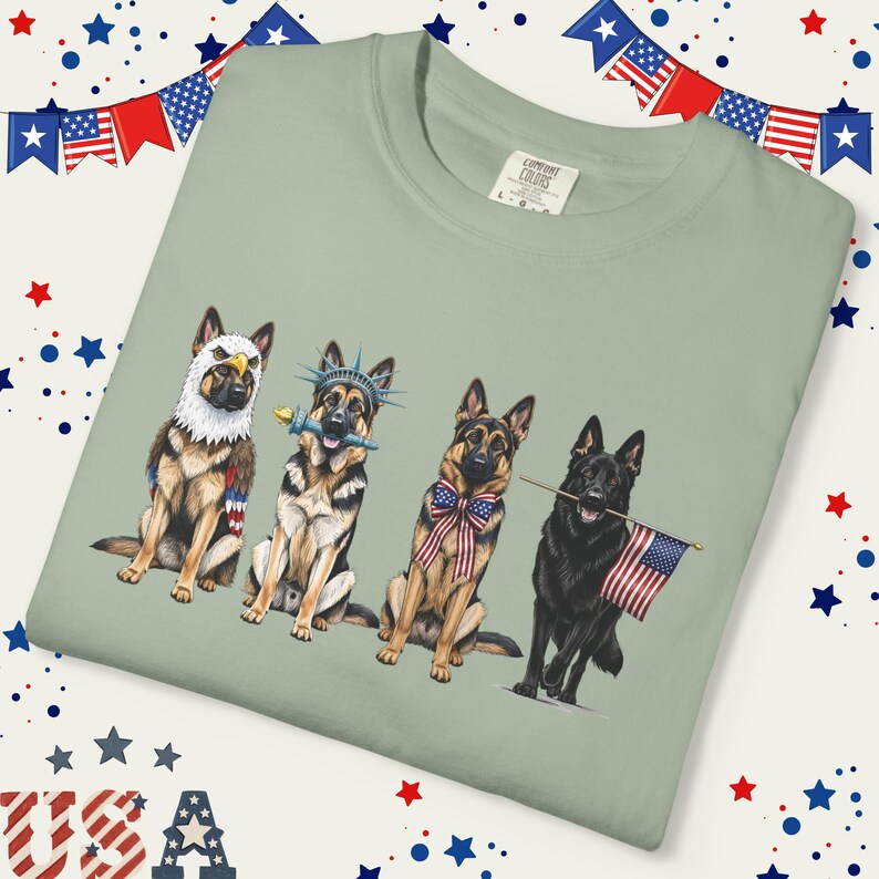 USA 250th Anniversary German Shepherd Shirt | Semiquincentennial GSD ...
