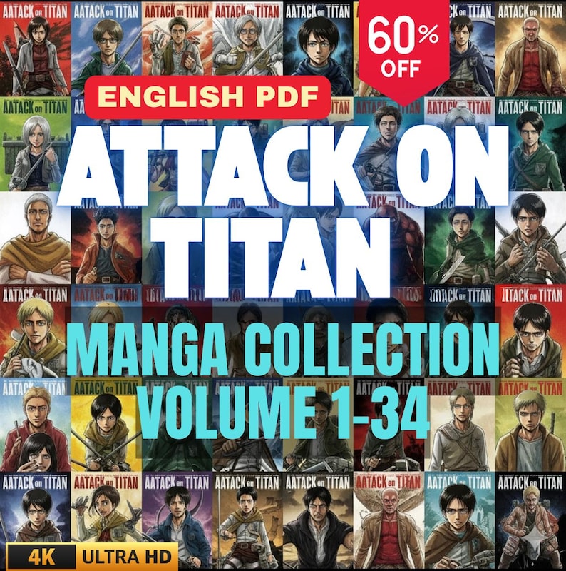 Attack on Titan Manga Collection, English Chapter 1-34, PDF & CBZ Comic, Novels, Magazine, Hd ...