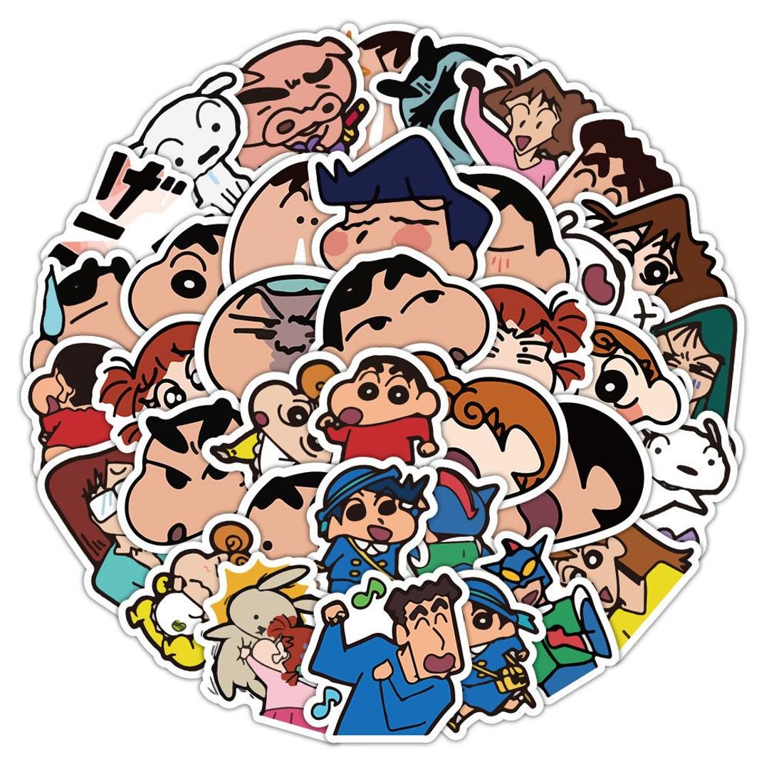 60 Pcs Crayon Shinchan Sticker,cute Anime Vinyl Decal,laptop Journal ...
