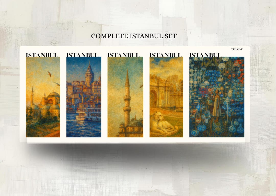 Istanbul Postcard Set: Turkiye Travel Art Prints (digital Download A6 ...