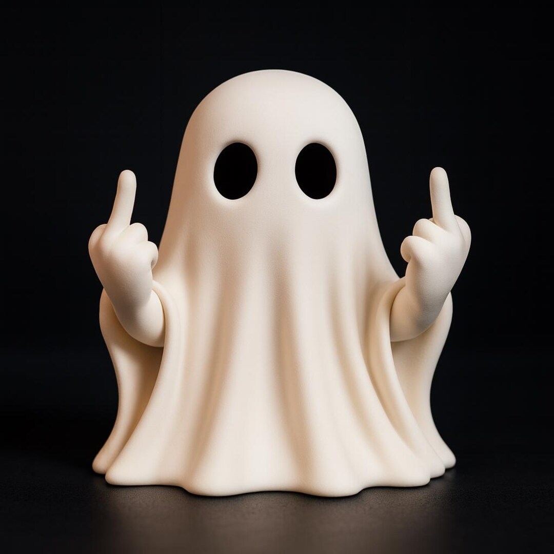 Cheeky Ghost STL File – Digital 3D Printing Template for Halloween ...
