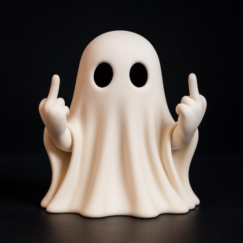Cheeky Ghost STL File – Digital 3D Printing Template for Halloween ...