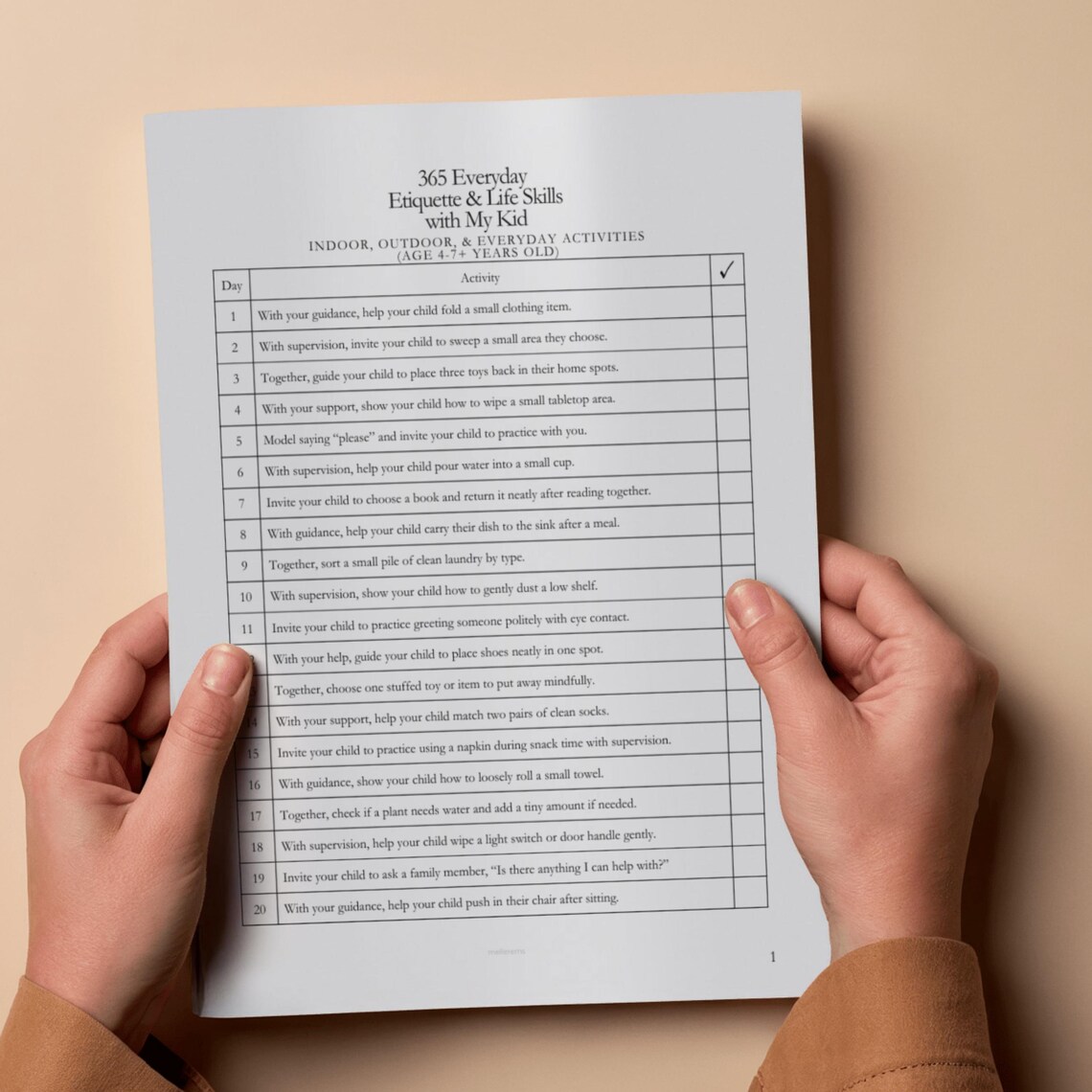 365 Days Kid Etiquette Life Skills Activities Learning Checklist Parent ...