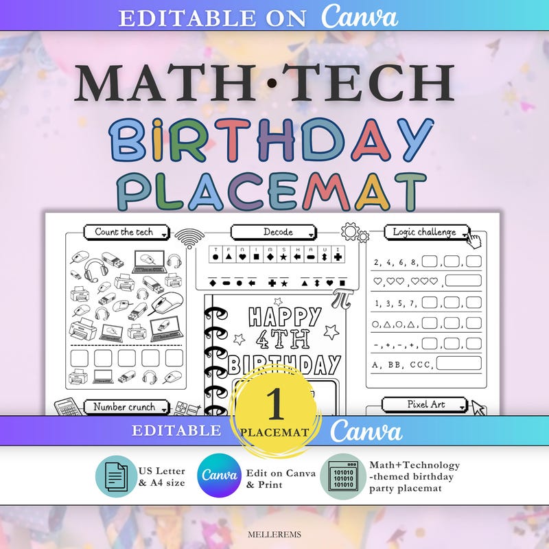 Math Coloring Birthday - Etsy
