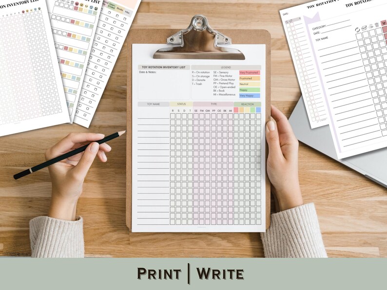EDITABLE Toy Rotation Templates Bundle Set | Inventory List Trackers ...