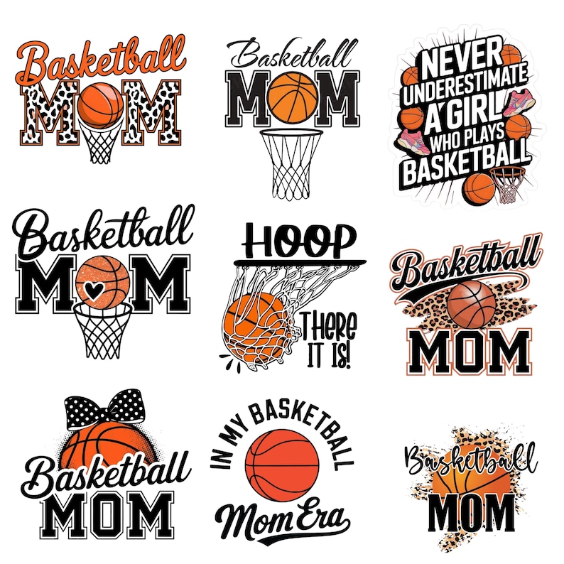Basketball Mom PNG Bundle, Game Day Sports Mom Designs (digital ...