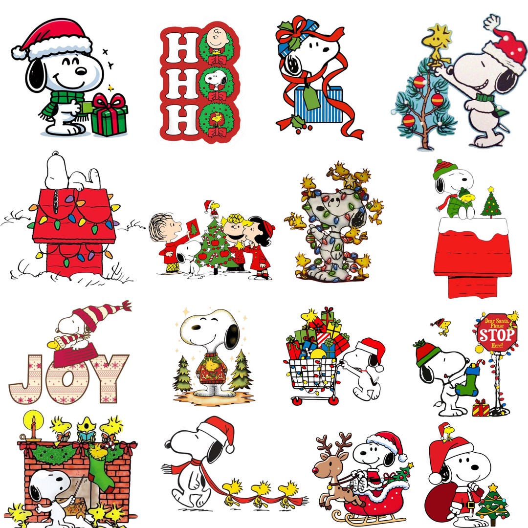 Snoopy Christmas Clipart Bundle ,peanuts Holiday PNG Collection , Mugs ...