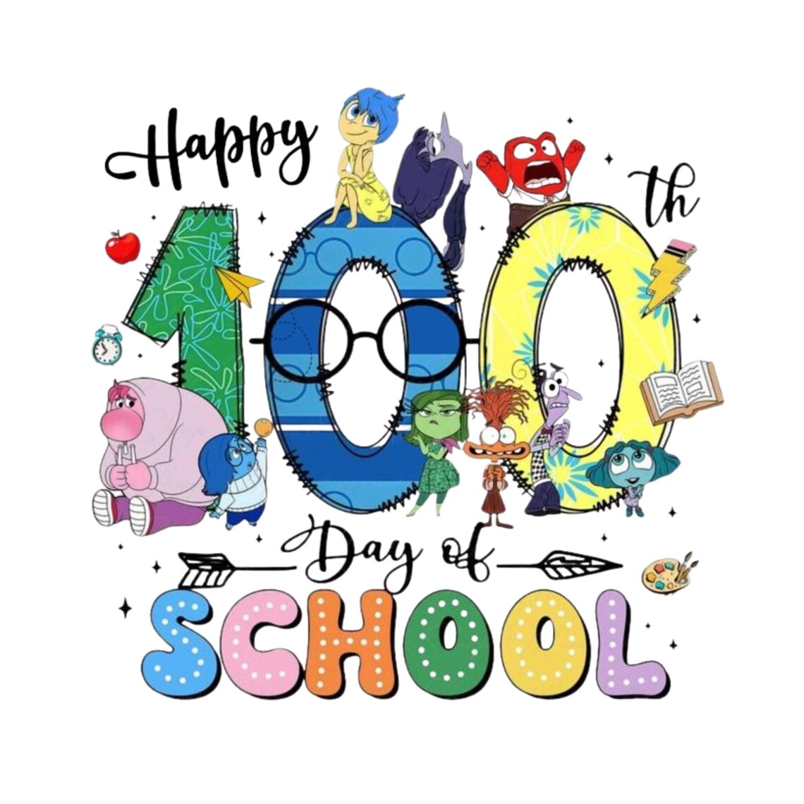 100 Days of School Clipart Bundle | Teacher & Student PNG Sublimation ...