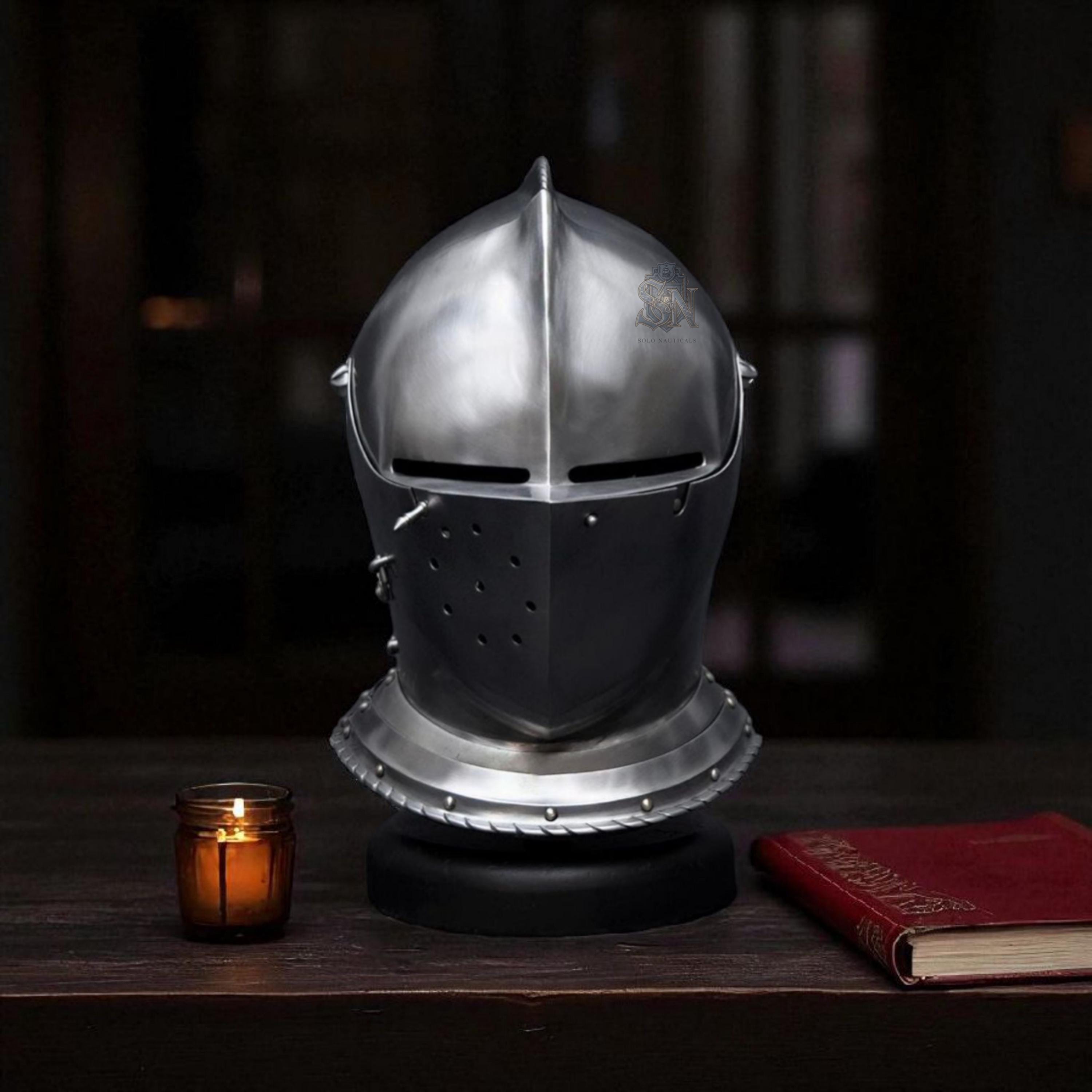 Gothic Armet Steel Knight Helmet: Wearable Medieval Full Face Armor - Etsy