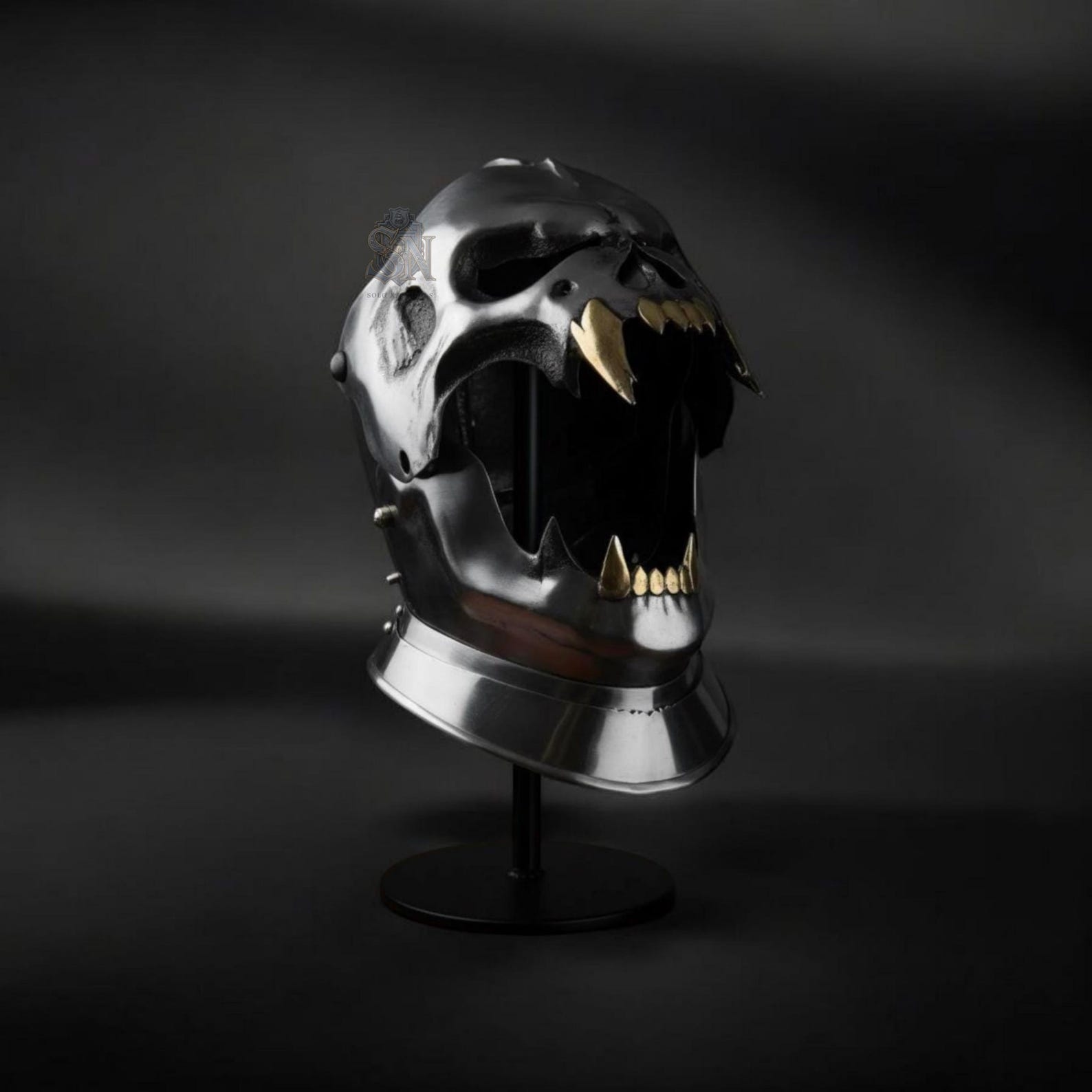 Handcrafted Steel Skull Knight Helmet – Wearable Medieval Armor, LARP ...