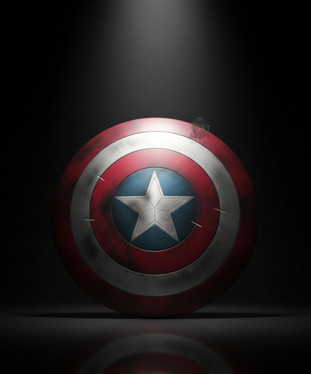 Battle-damaged Captain Shield, Full Metal Cosplay, LARP Display - Etsy