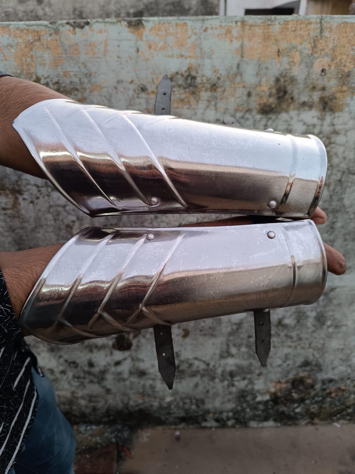 Medieval Arm Guard Cosplay Armor for Larp Clothing Metal Bracers ...