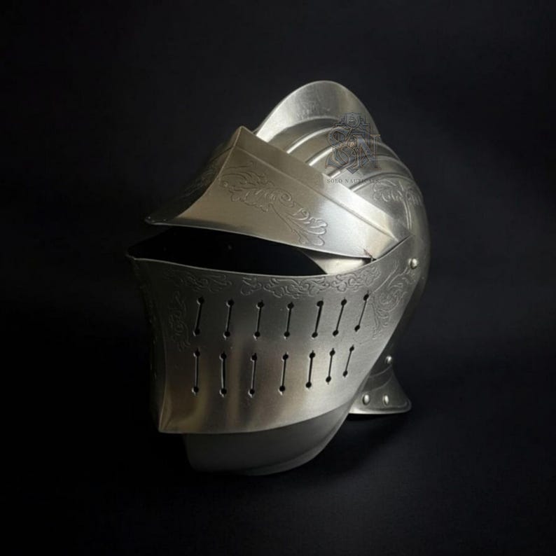 Hand-engraved Knight Helmet 18-gauge Steel Medieval Warrior Helm ...