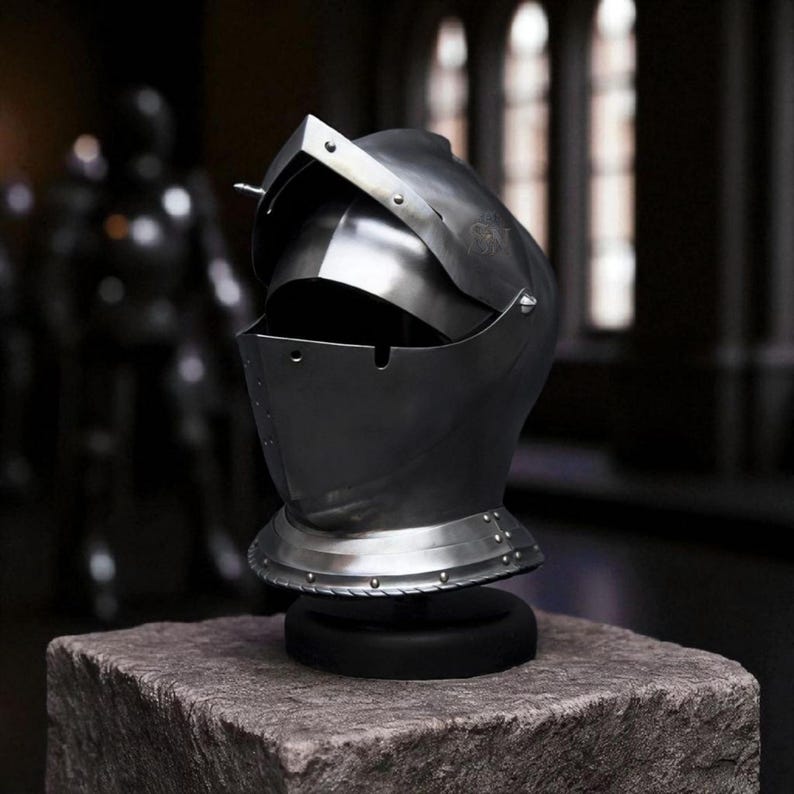 Gothic Armet Steel Knight Helmet: Wearable Medieval Full Face Armor - Etsy