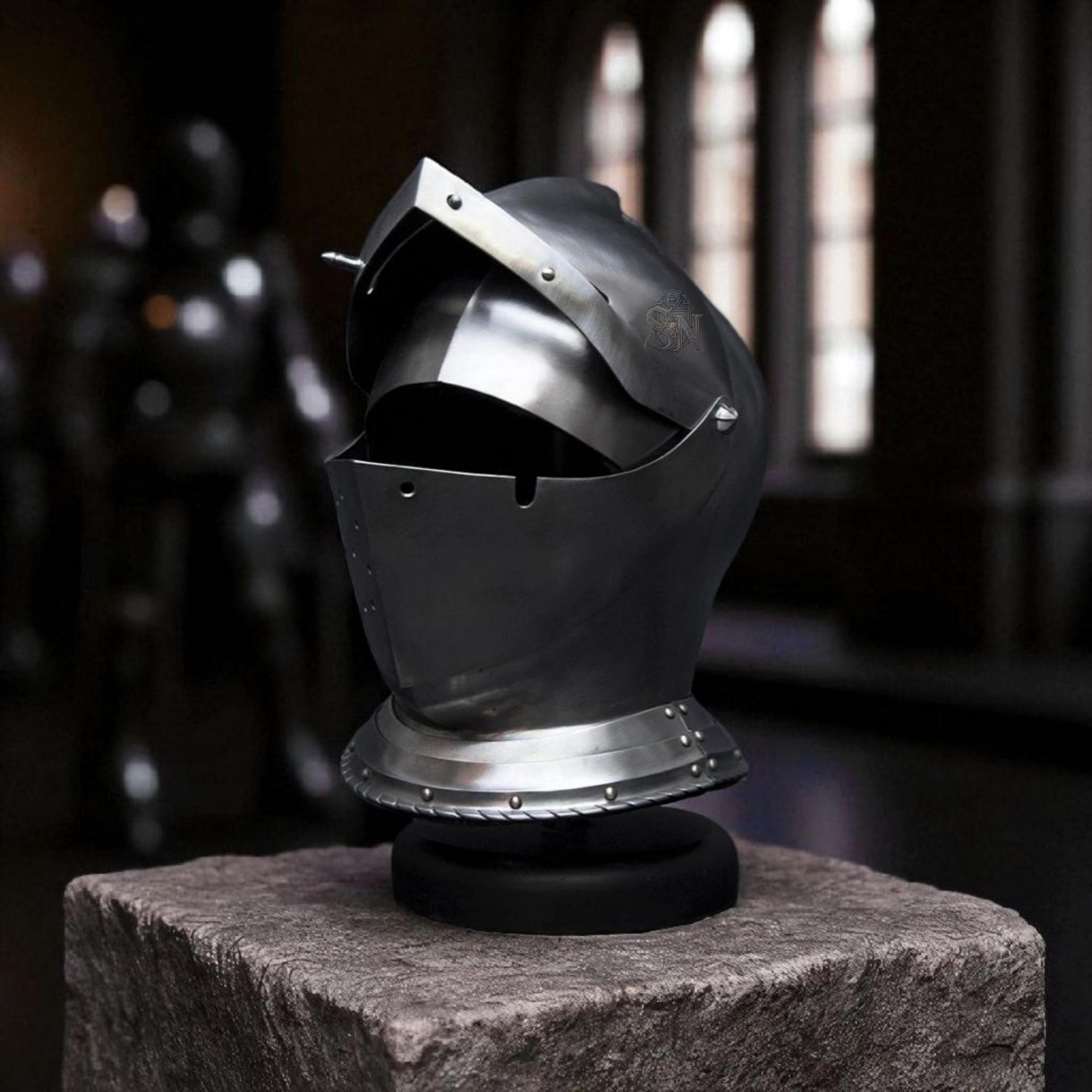 Gothic Armet Steel Knight Helmet: Wearable Medieval Full Face Armor - Etsy