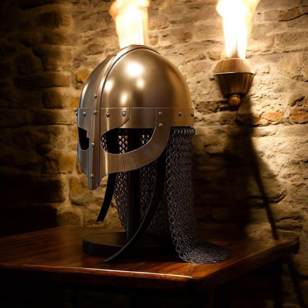 Handmade Viking Norman Helmet – 18 Gauge Steel Medieval Armor | LARP ...