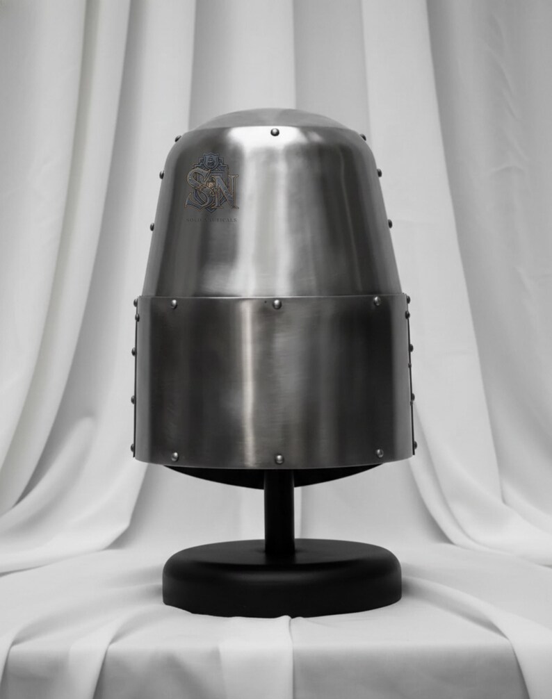 Steel Medieval Knight Battle Helmet – Wearable Helm for LARP, Cosplay ...