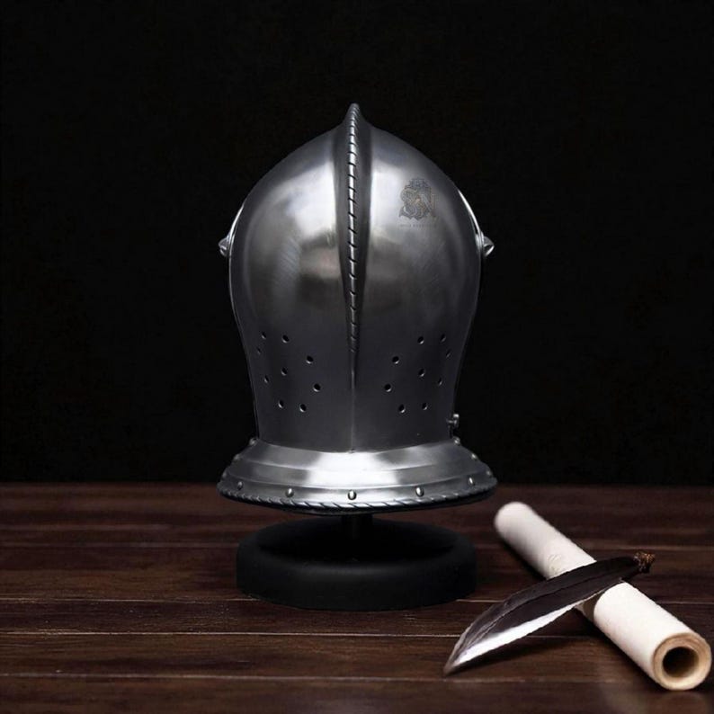 Gothic Armet Steel Knight Helmet: Wearable Medieval Full Face Armor - Etsy