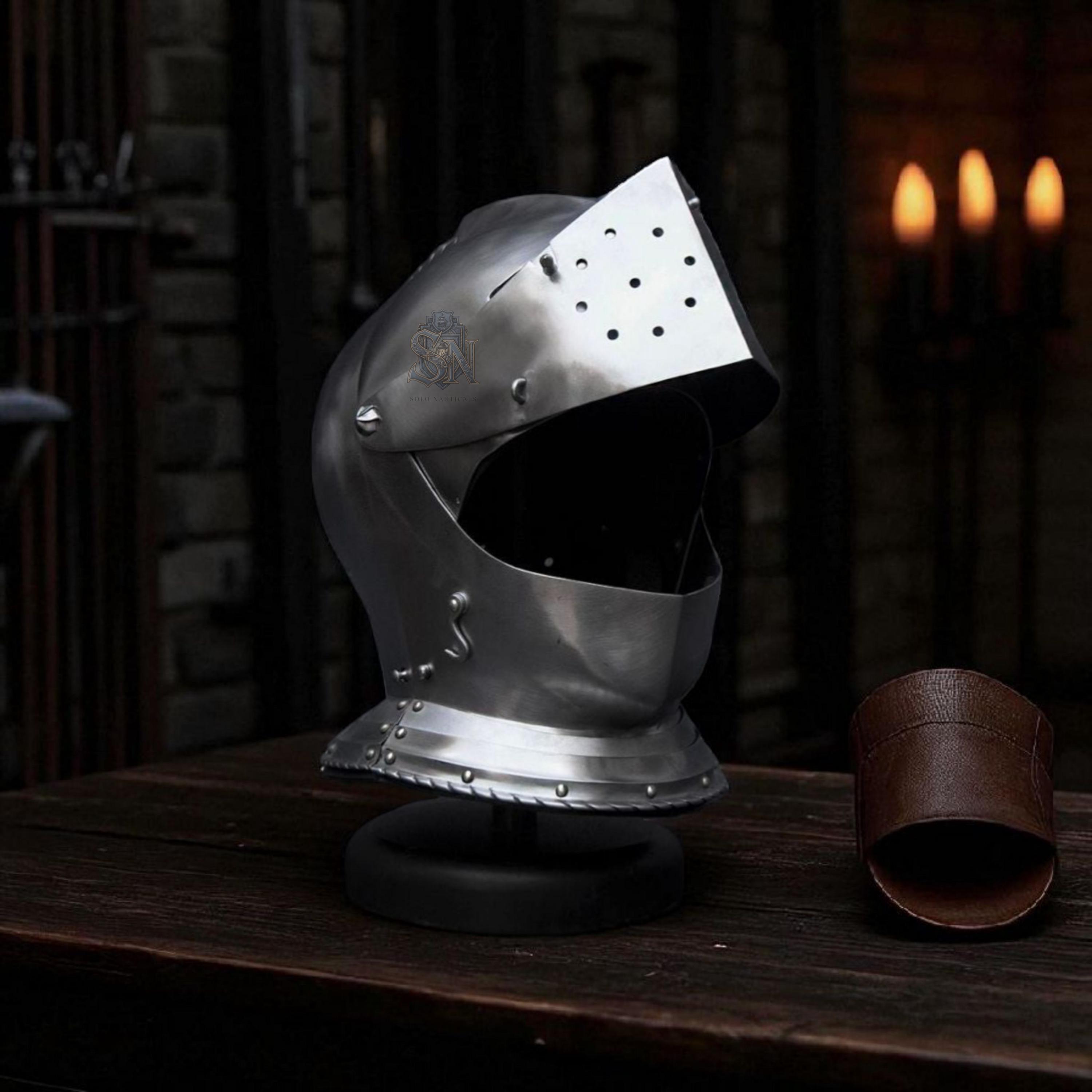 Gothic Armet Steel Knight Helmet: Wearable Medieval Full Face Armor - Etsy