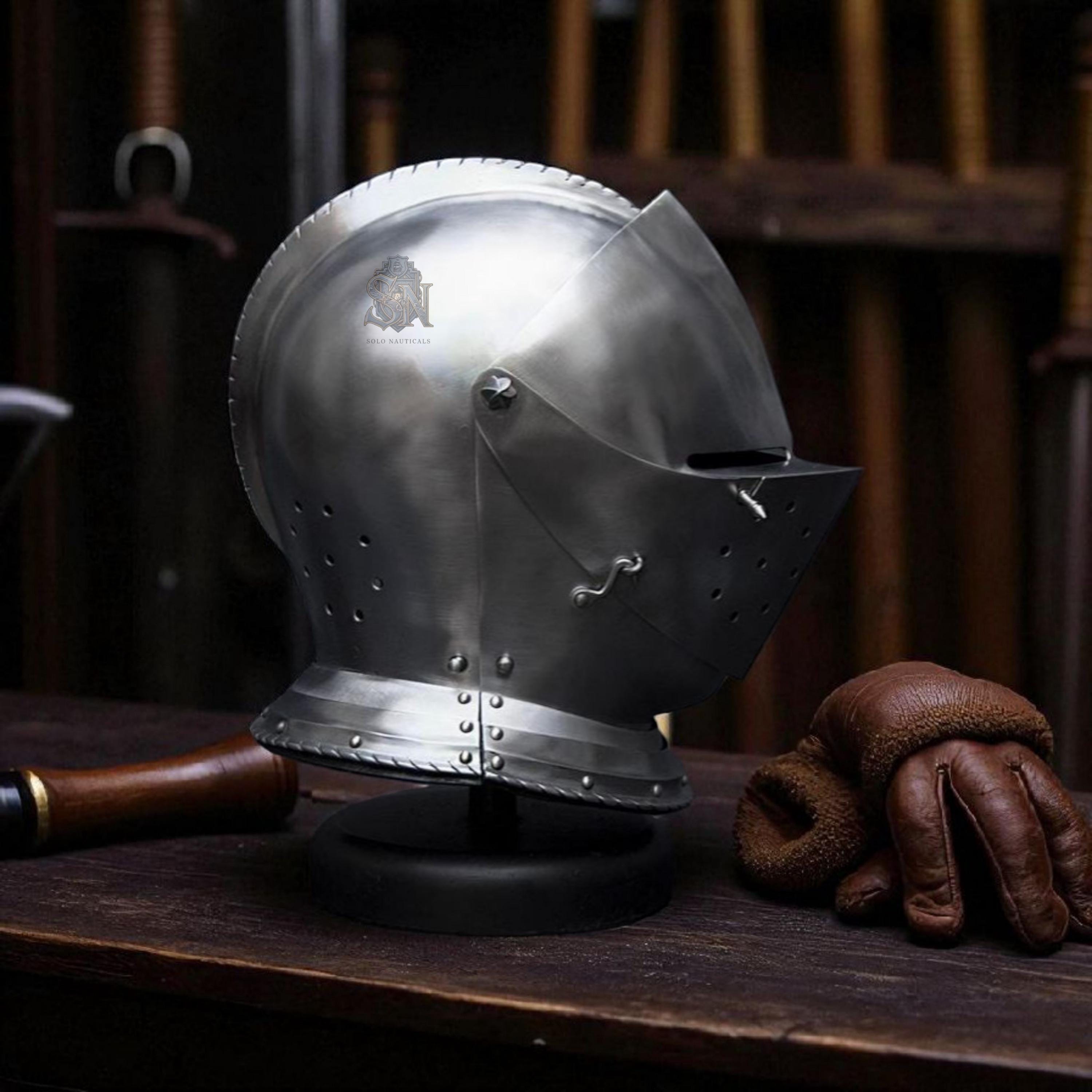 Gothic Armet Steel Knight Helmet: Wearable Medieval Full Face Armor - Etsy