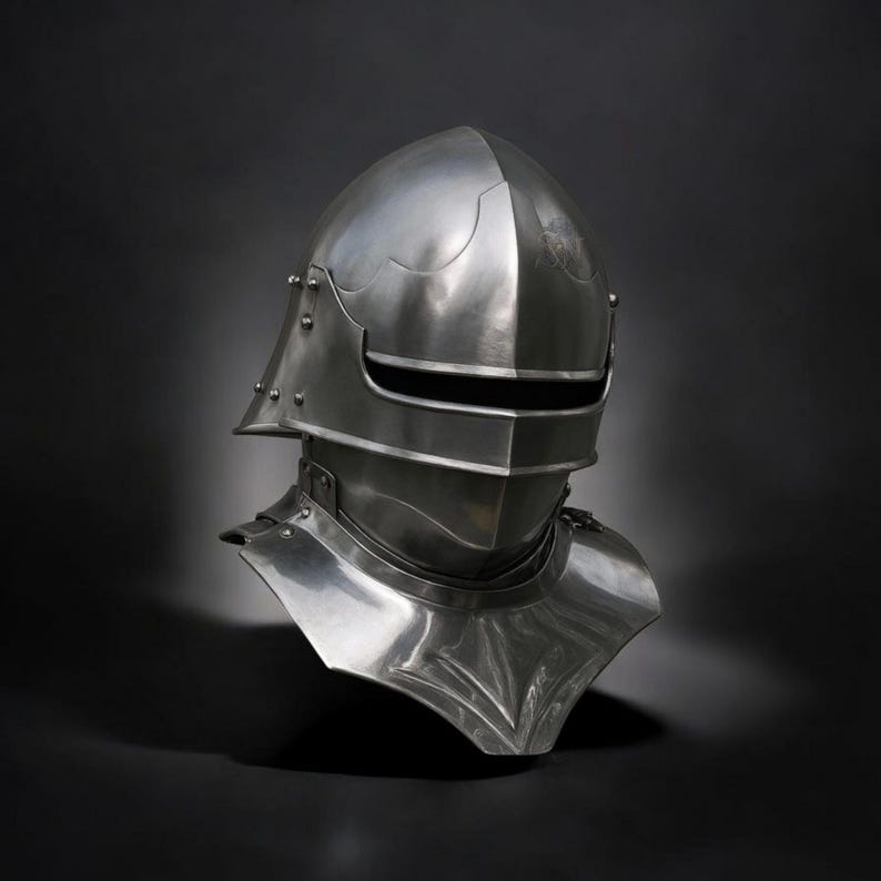 Handmade Steel Knight Sallet Helmet – Wearable Medieval Armor, Cosplay ...