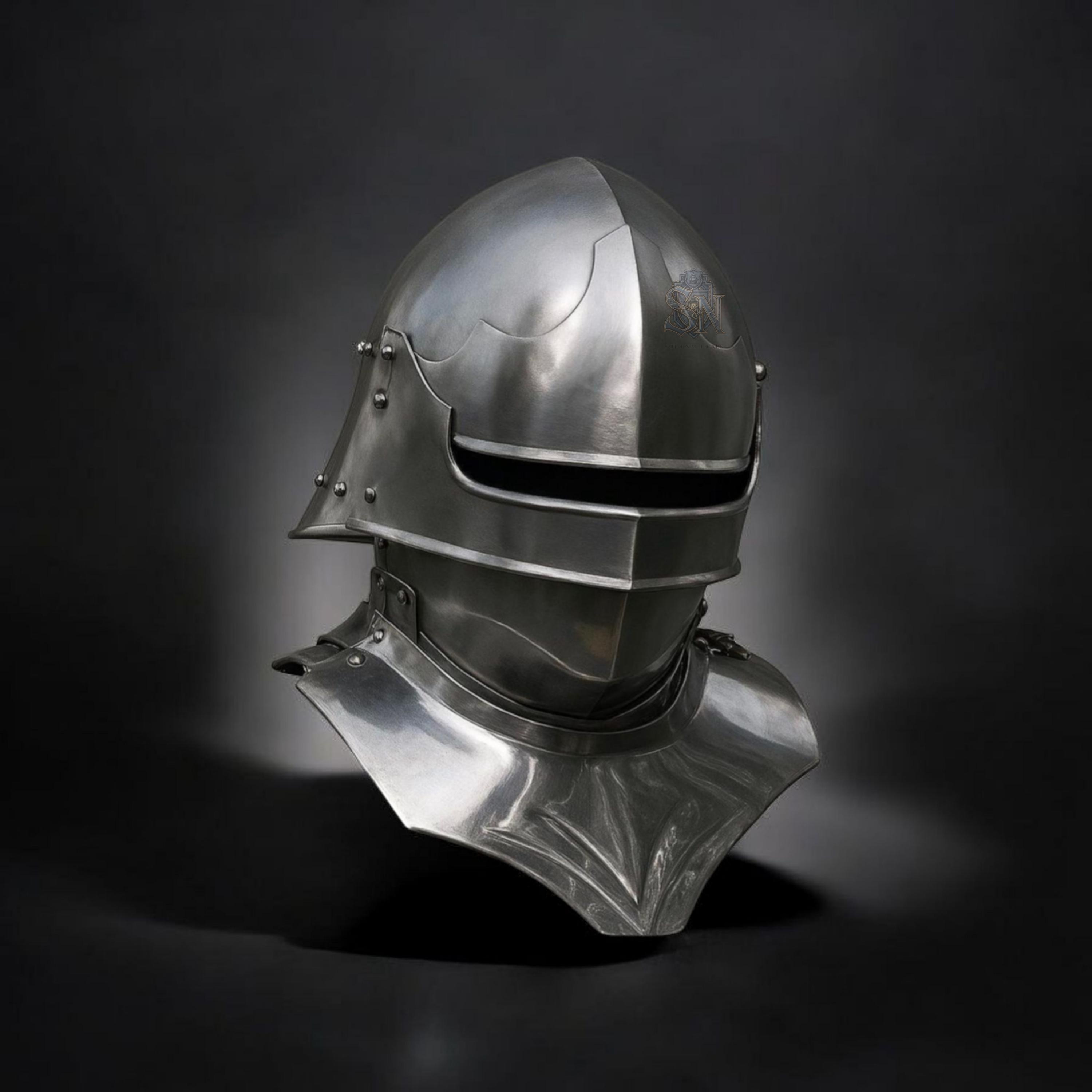 Handmade Steel Knight Sallet Helmet – Wearable Medieval Armor, Cosplay ...